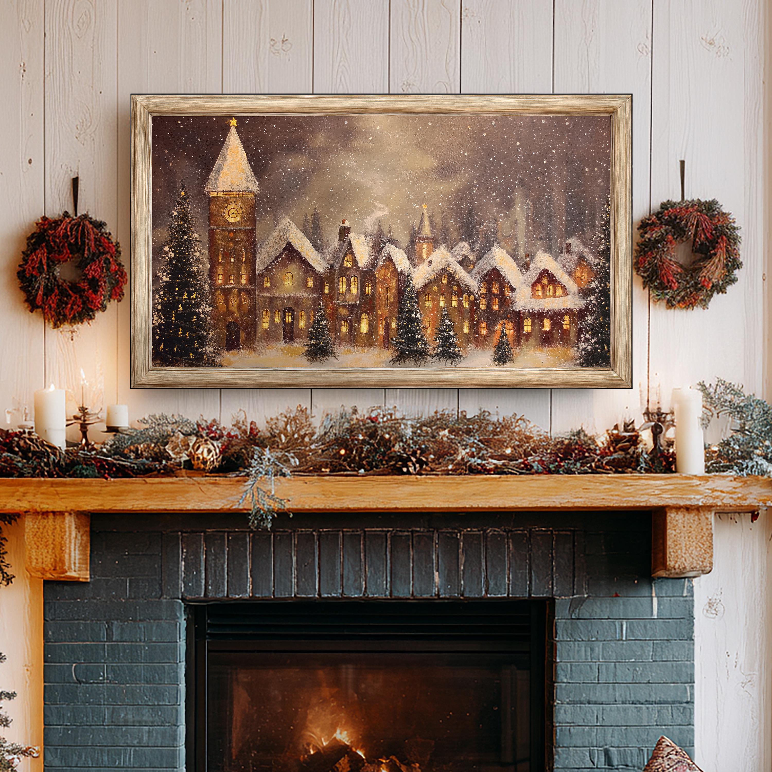 Vintage Christmas Frame TV Art Bundle: 100+ Holiday Digital Paintings ...