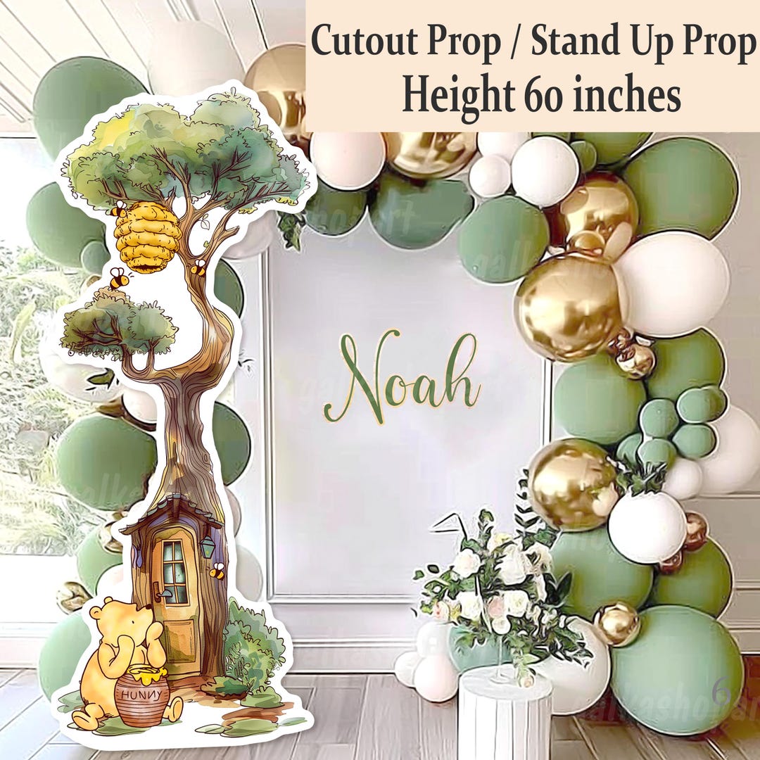 Classic Winnie the Pooh & Tree With Door for Baby Shower and Birthday ...