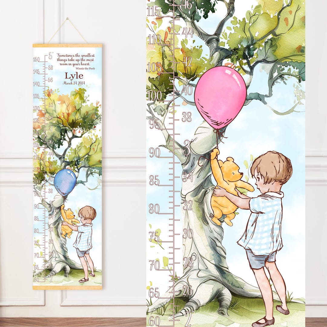 Classic Winnie the Pooh & Christopher Robin Near Tree: Personalized ...