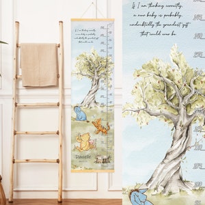 Classic Winnie the Pooh & Friends Height Chart Personalized Growth ...