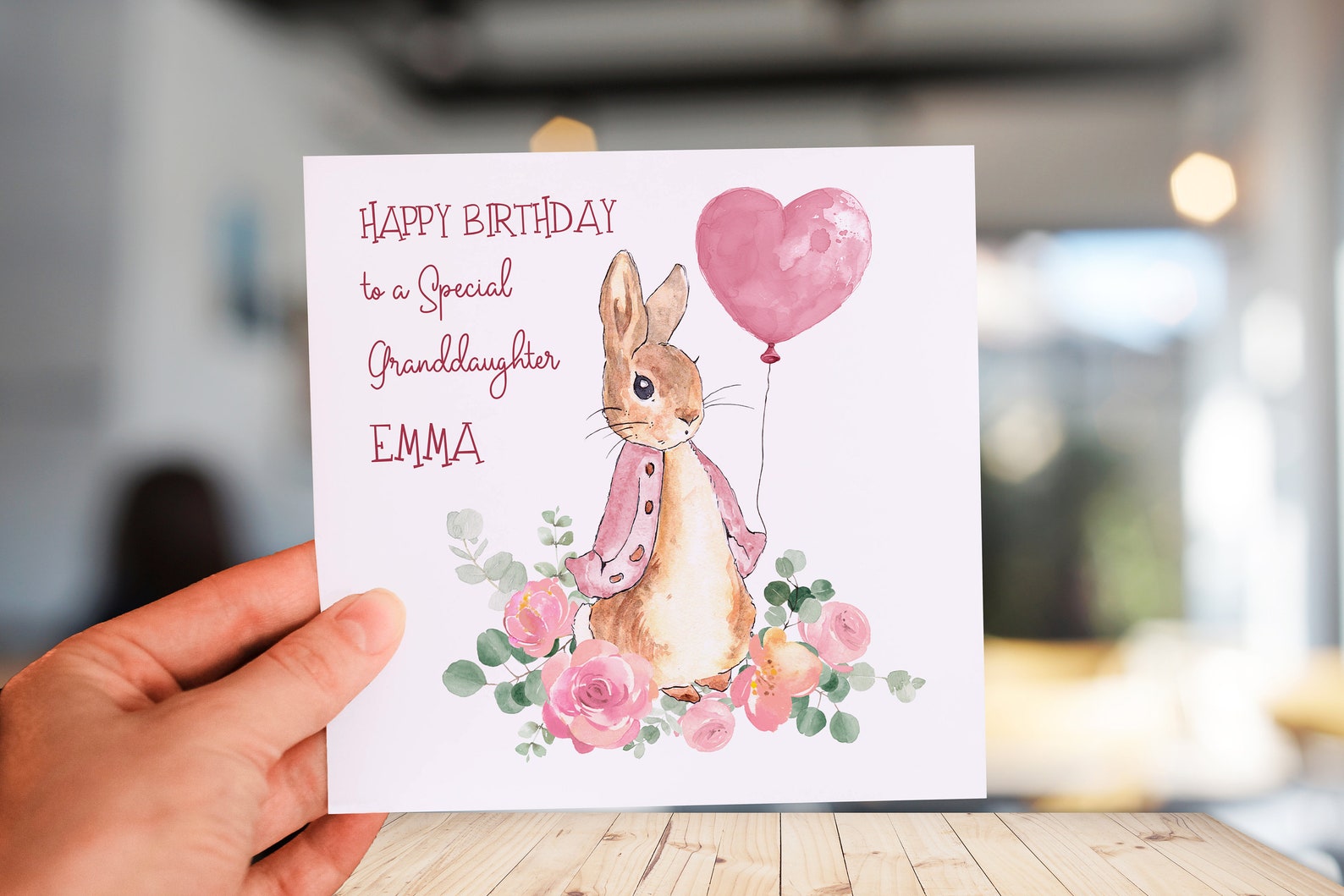 Pink Floral Peter Rabbit, Flowers and Greenery Sublimation Graphic ...