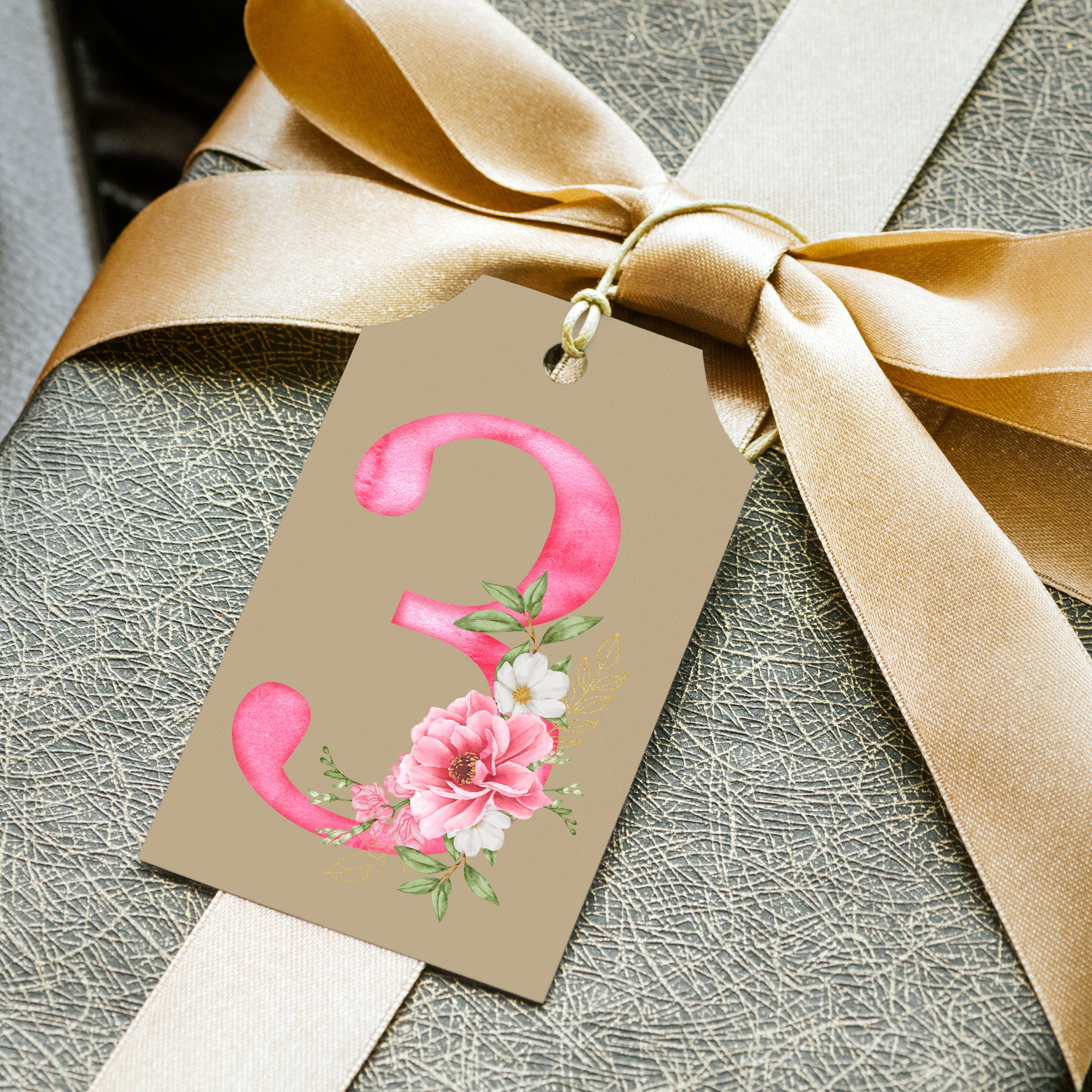 Pink Watercolor Floral Number PNG Individual Number Clipart - Etsy