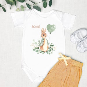 Sage Green Peter Rabbit, Greenery & Balloon Sublimation Graphic, Flopsy ...