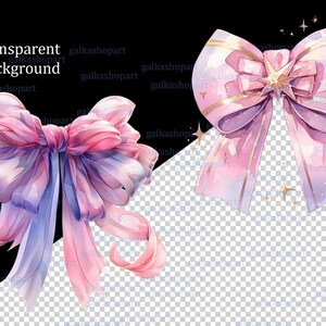 Iridescent Translucent Bows Clipart PNG, Watercolor Blush Pink Organza ...