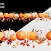 Watercolor Pumpkin Borders Clipart: Set of 7 Seamless Autumn Borders ...