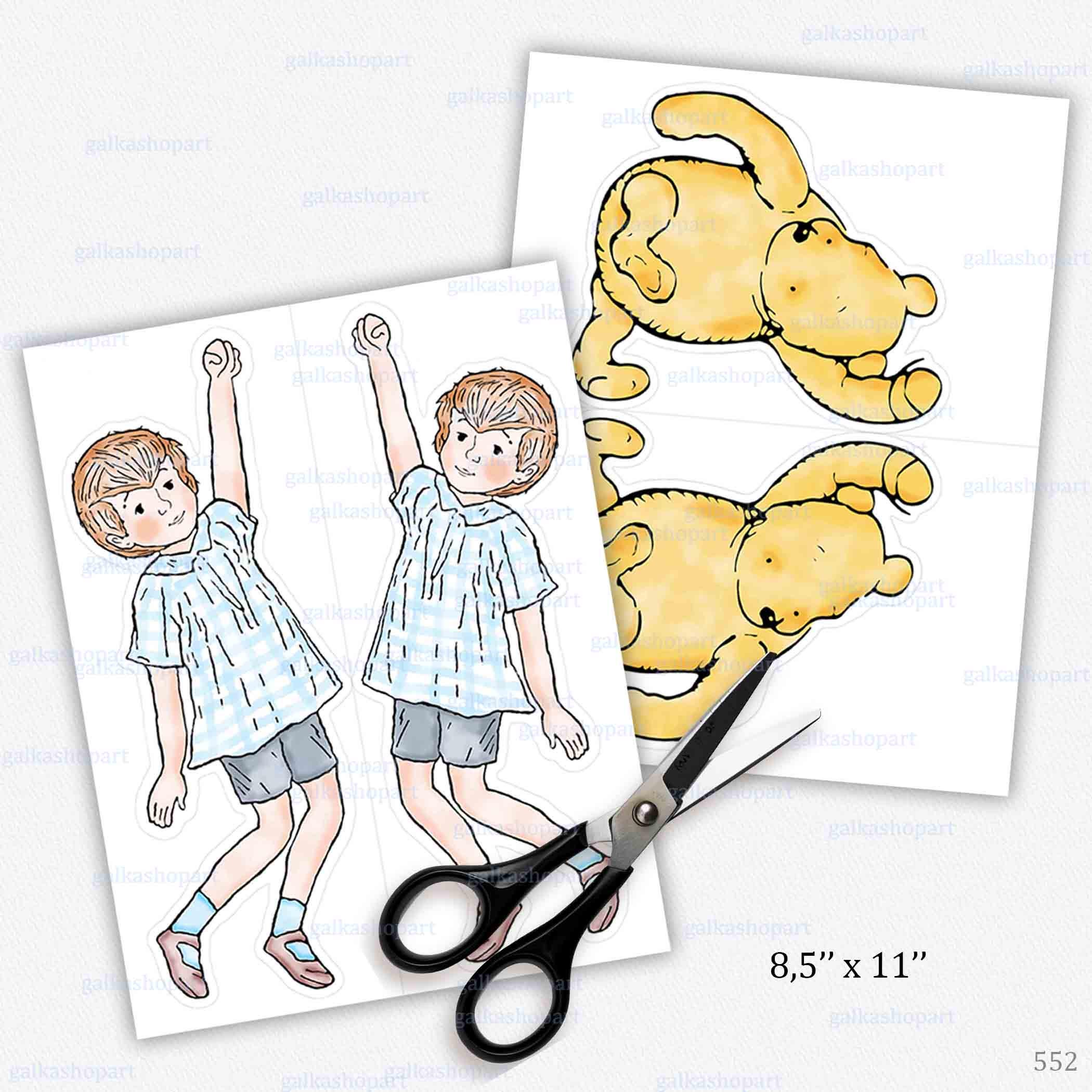 Hanging Characters of Classic Winnie the Pooh and Friends Double Sided ...