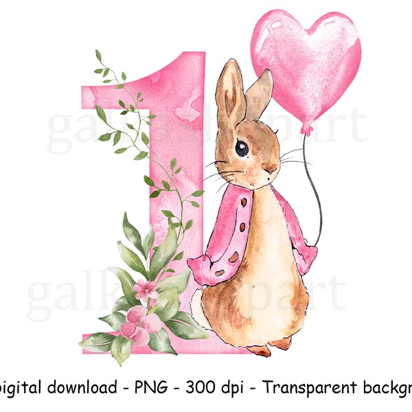 Bunny 1st Birthday Girl - Etsy