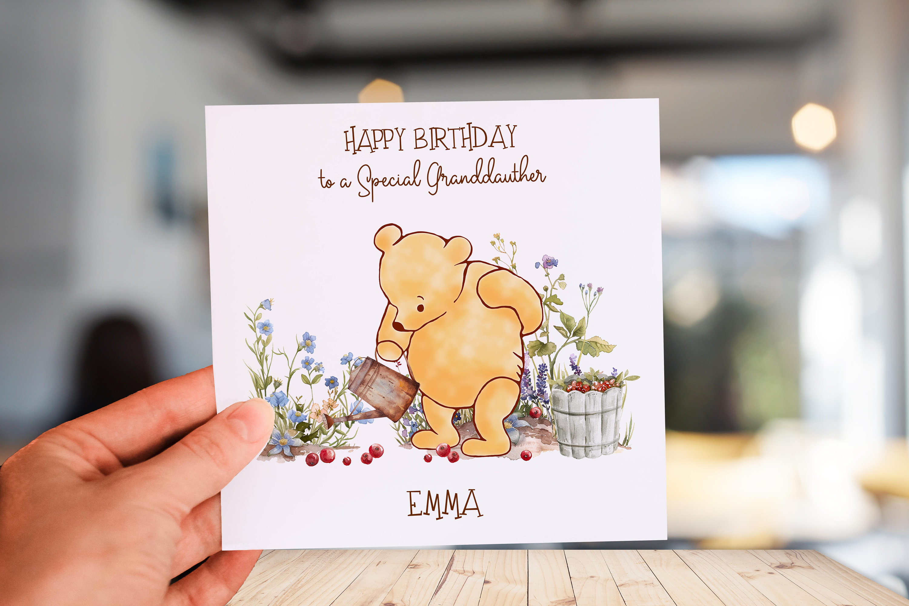 Classic Winnie the Pooh With Watering Can in Garden: Clipart PNG ...