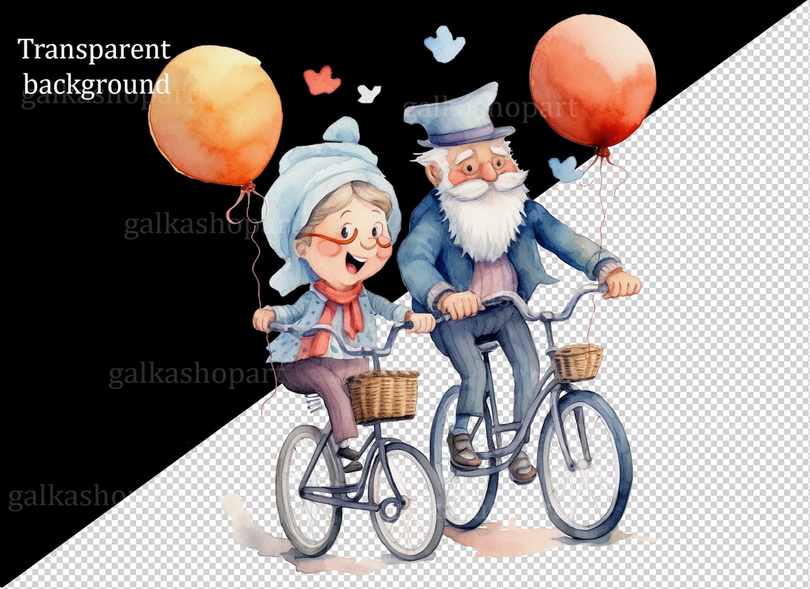 Cute Old Happy Couple Clipart PNG Old Ladies and Old Mans - Etsy Australia