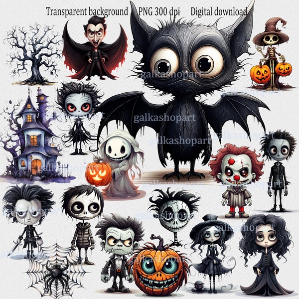 Halloween Pumpkin House Clipart - Etsy