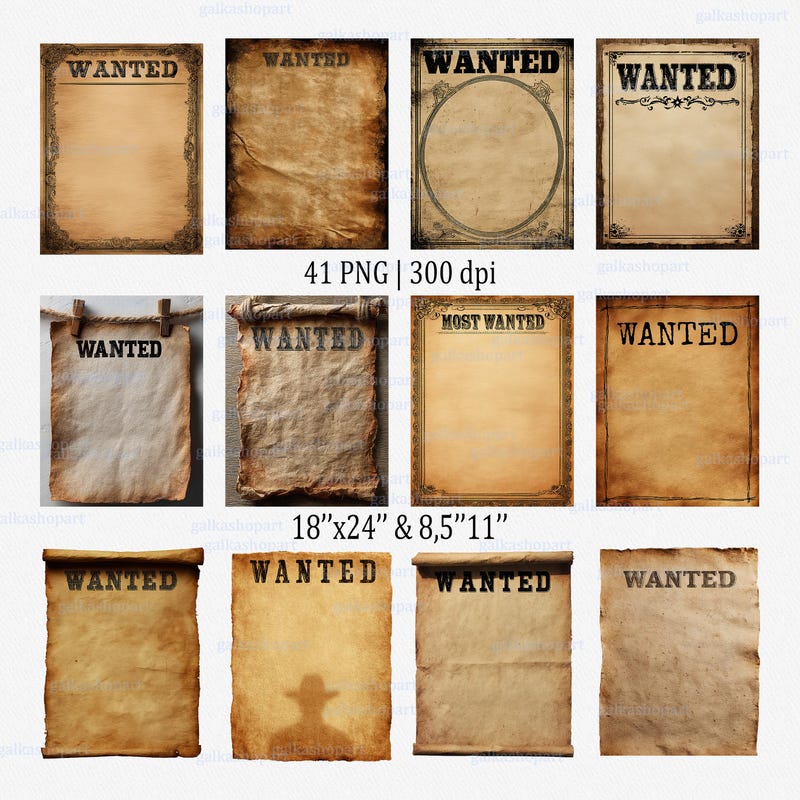 Old West Wanted Posters - Etsy