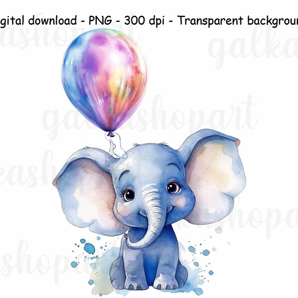 Rainbow Elephant - Etsy