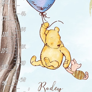 Adorable and Personalized Classic Winnie the Pooh Growth Chart ...