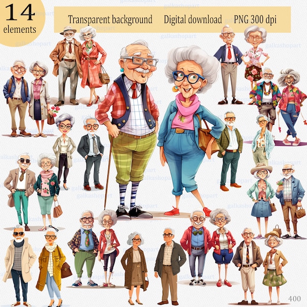 Elderly Couple - Etsy