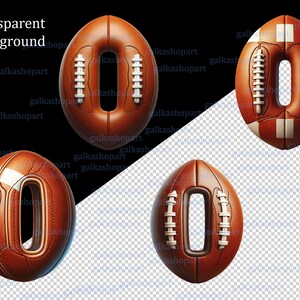 Dynamic Football Numerals PNG Clipart: Set of 40 Individual Numbers in ...