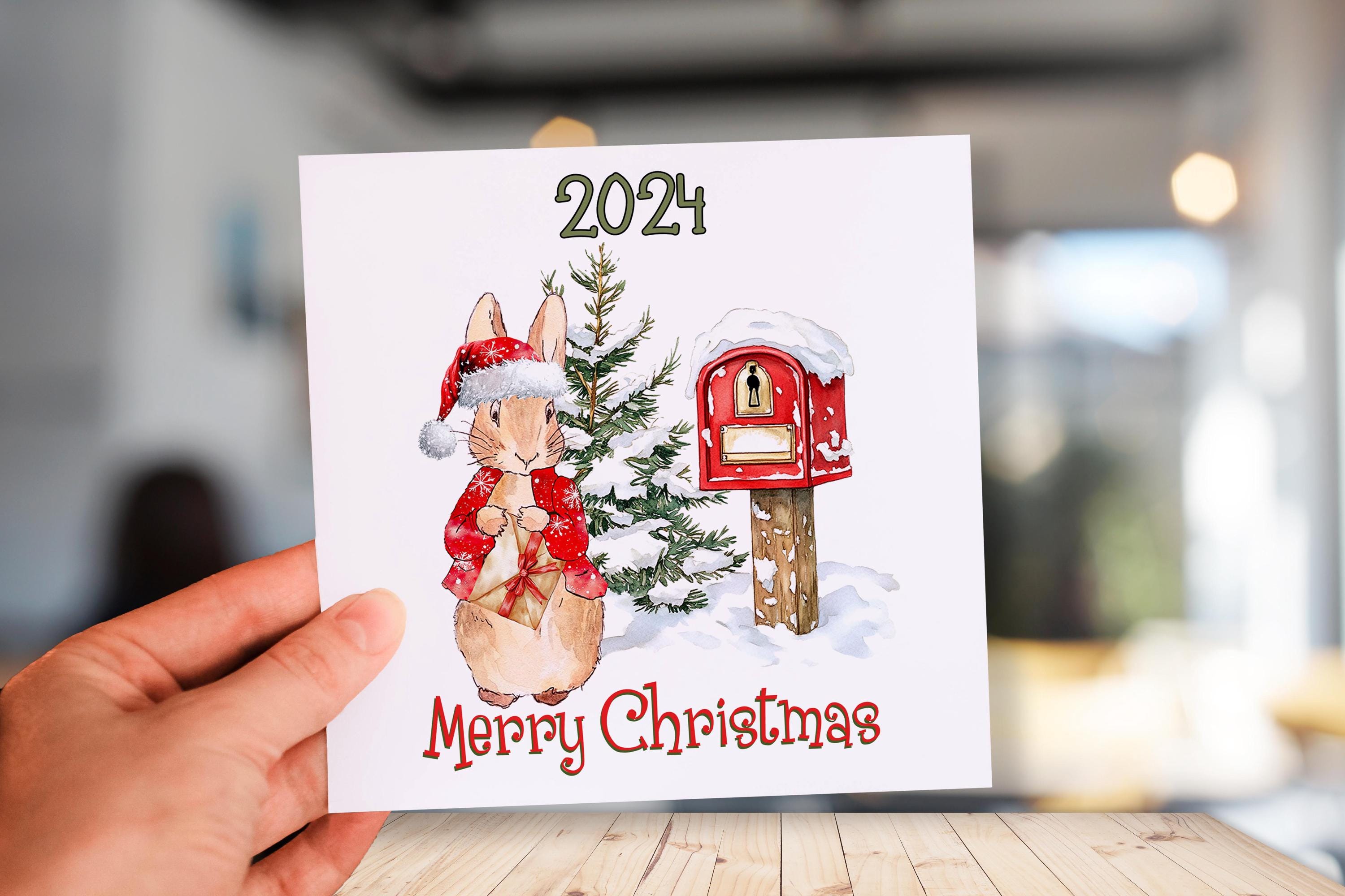 Peter Rabbit Christmas Clipart PNG – Flopsy Bunny With Letter & Mailbox ...