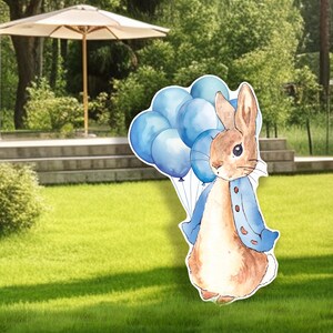 Peter Rabbit Downloadable Big Decor Cutout, Rustic Blue Flopsy Bunny ...
