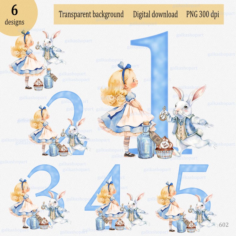 Wonderland Numbers - Etsy