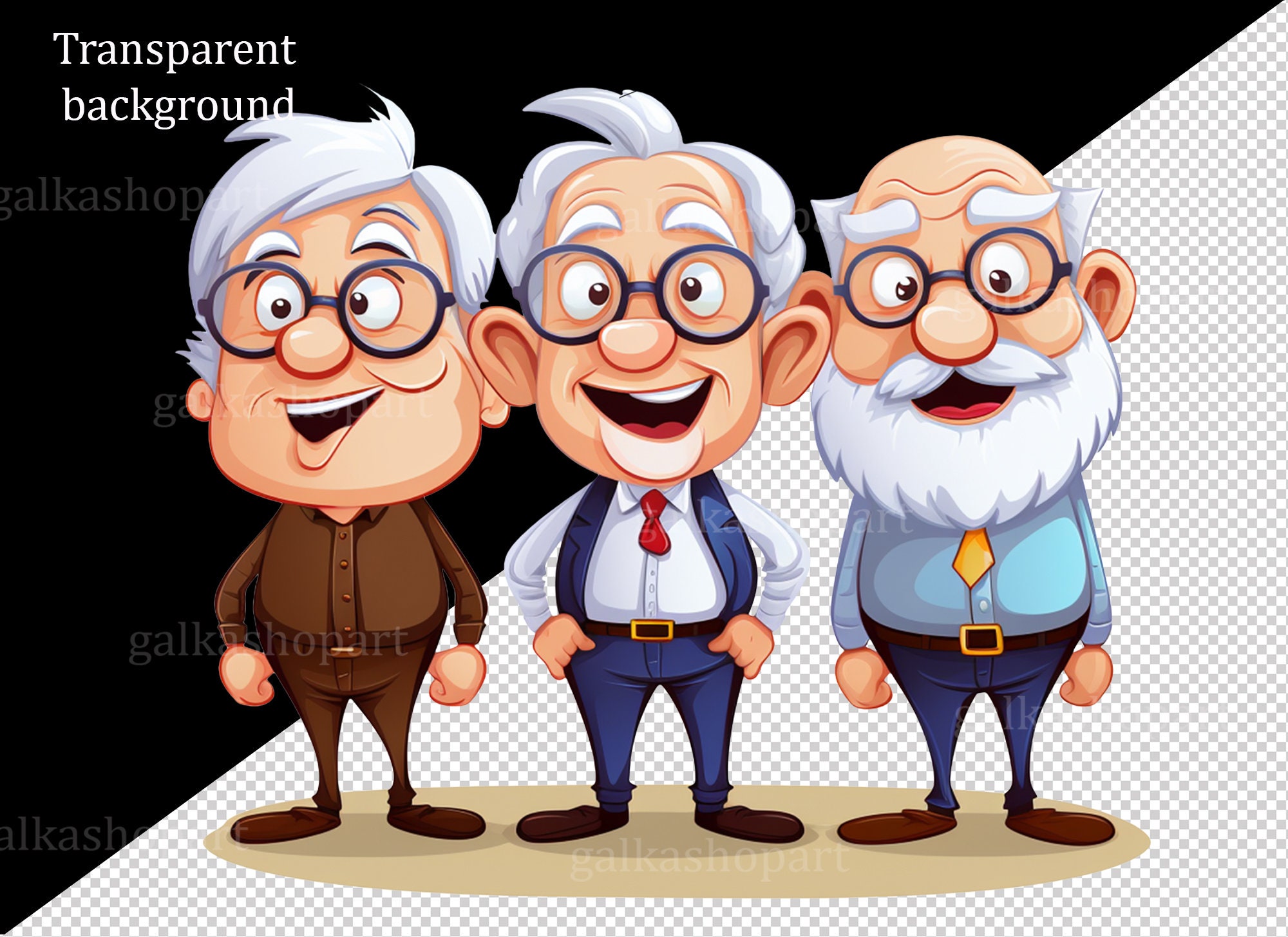 Cartoon Grandpa Clipart