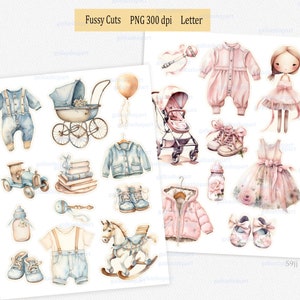 Cute Babyborns, Printable Scrapbooking Ephemera Kit: Sticker Topper ...