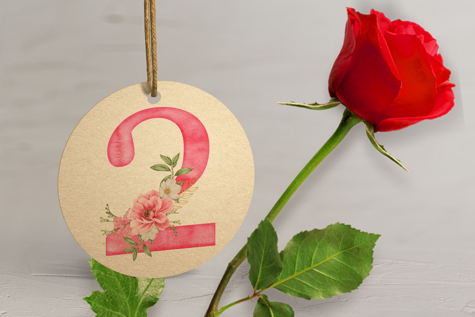 Pink Watercolor Floral Number PNG Individual Number Clipart - Etsy