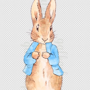 Peter Rabbit and Flopsy Bunny in Blue Jacket for Sublimation, A3 ...