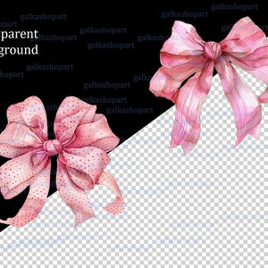 Polka Dots Bows Clipart PNG, Watercolor Blush Pink Checkered Ribbon ...