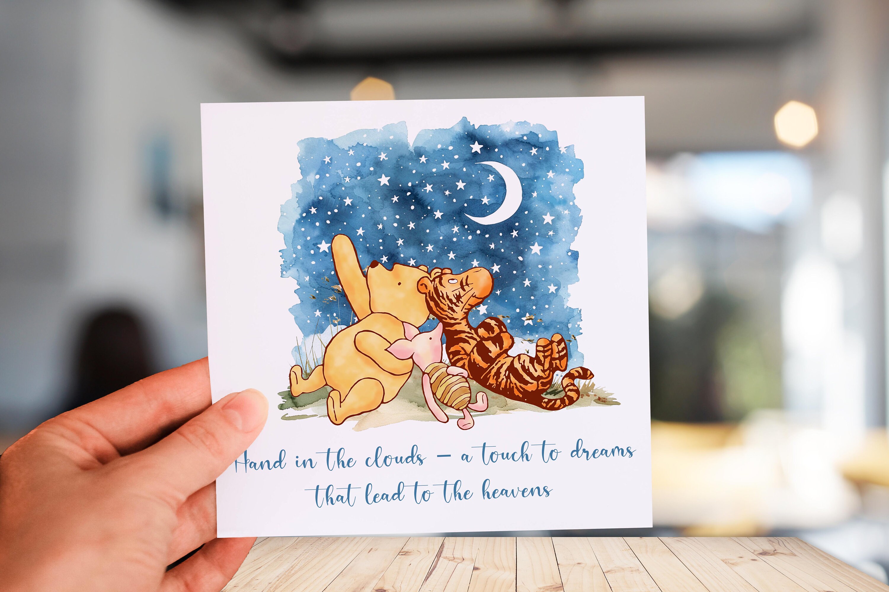 Classic Winnie the Pooh Night Sky Clipart: Bear Piglet Tigger PNG Set ...