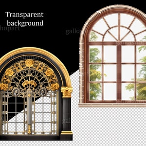 Victorian Architecture Windows, Separate Images, Digital Image Set ...