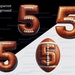 Dynamic Football Numerals PNG Clipart: Set of 40 Individual Numbers in ...