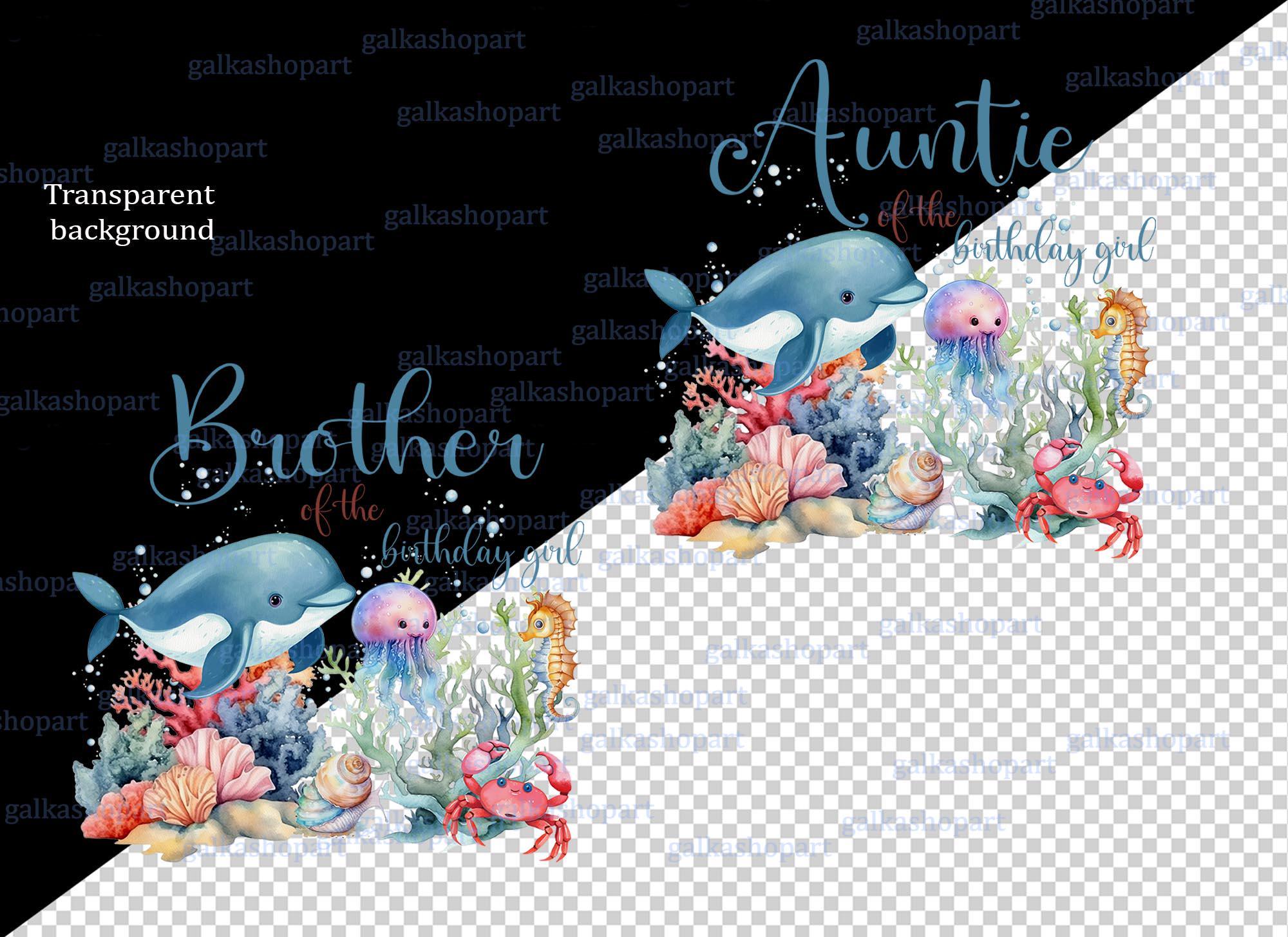 Set of Watercolor Sublimation Designs for Family Matching Birthday T ...