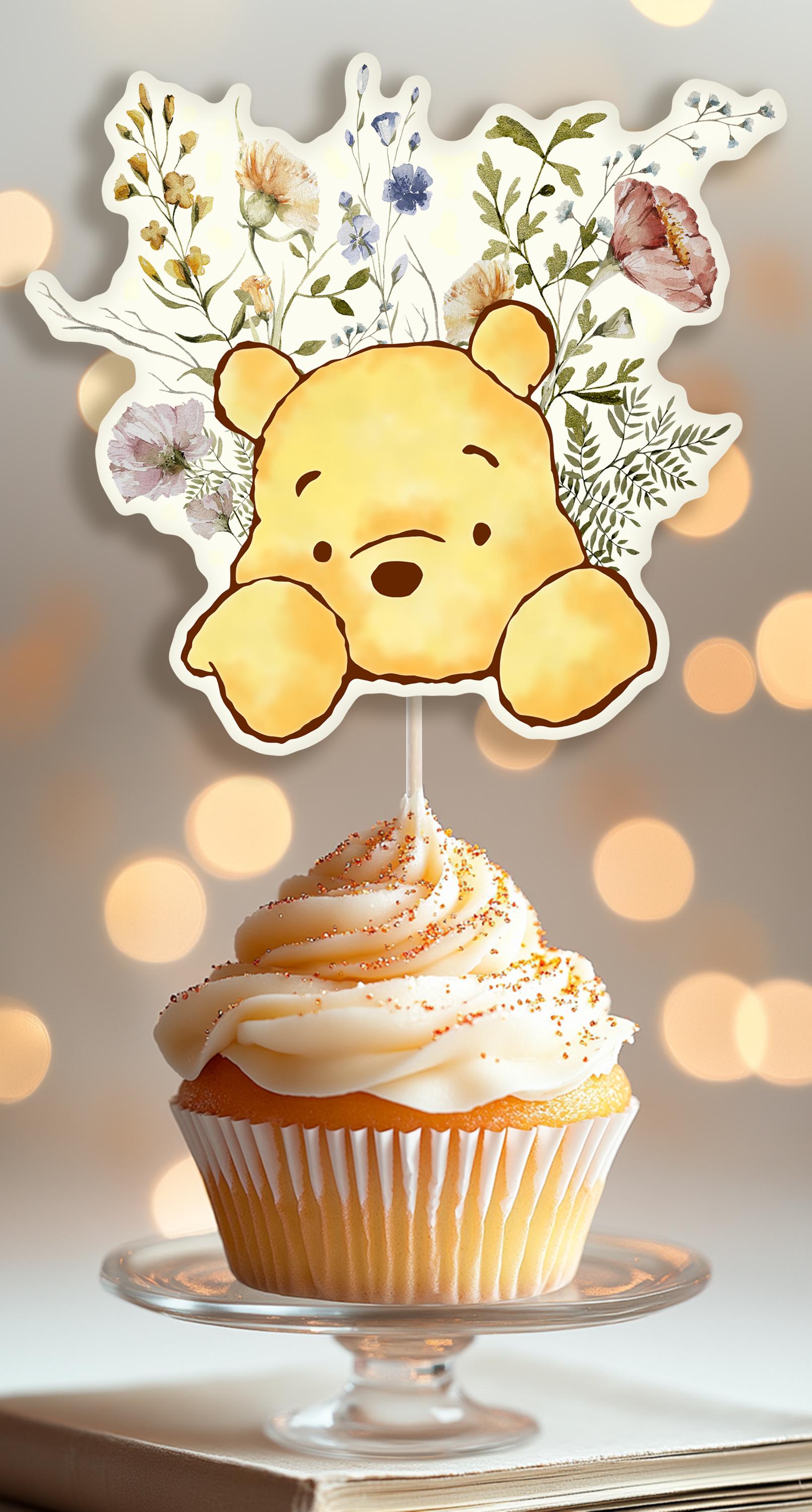 Classic Winnie the Pooh Peeking Bear Clipart: Vintage Storybook Pooh ...