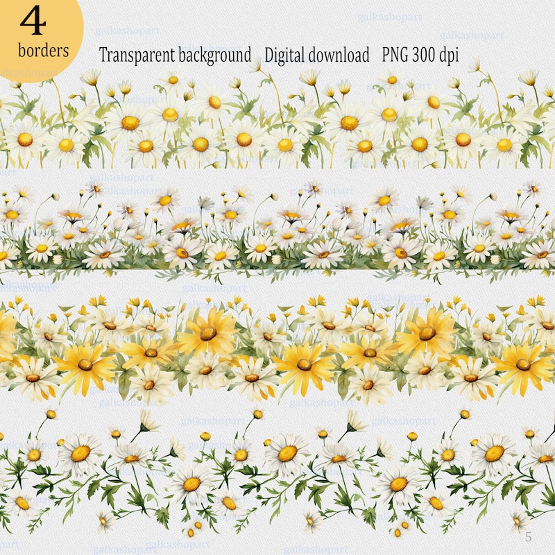 April Clipart Border - Etsy