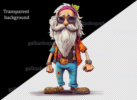 Happy Homeless Man Cartoon