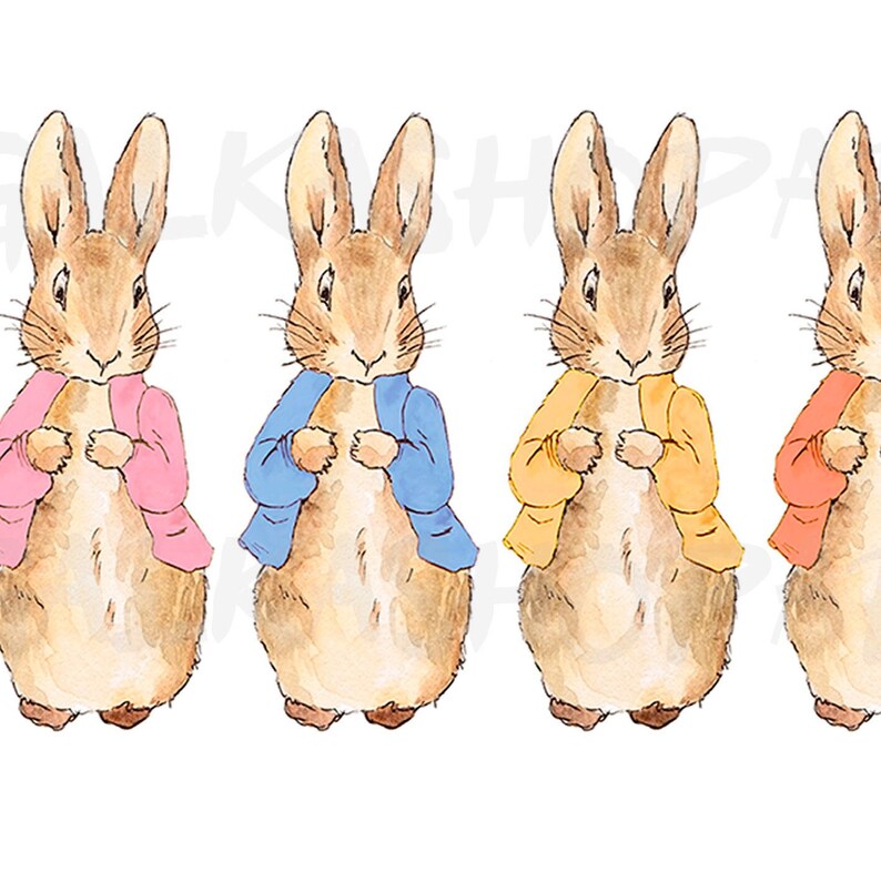 Peter Rabbit Clipart PNG With Transparent Background: Beatrix - Etsy UK