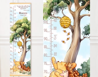 Winnie the Pooh Growth Chart - Etsy