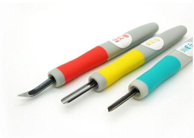 Rubber Stamp,carving Tool,set of 3,type S,eraser Stamp Carving Tools ...