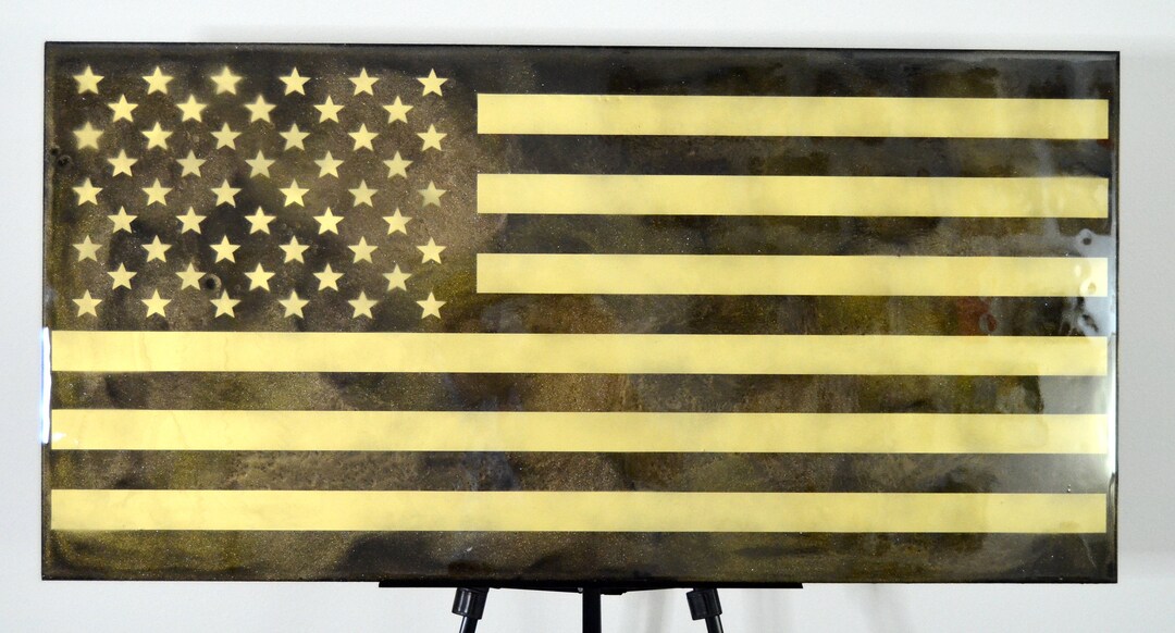 Customized Epoxy American Flag - Etsy