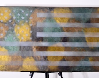 36 X 20 Custom Camo American Flag Epoxy Resin - Etsy
