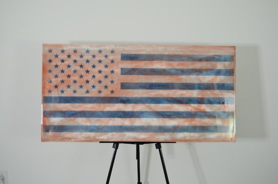 Reverse Traditional Epoxy American Flag - Etsy