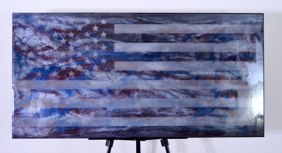 Traditional Epoxy American Flag - Etsy