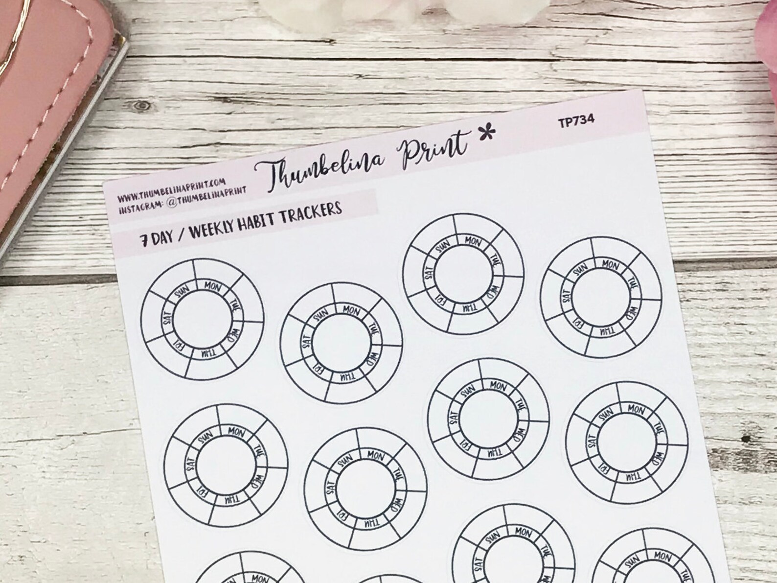 Weekly Circle Trackers Decorative & Functional Planning - Etsy