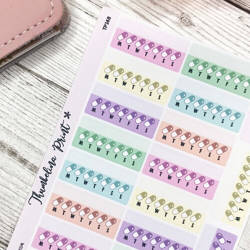 Medication Planner Stickers AM and PM Medicine Tracker Pill - Etsy