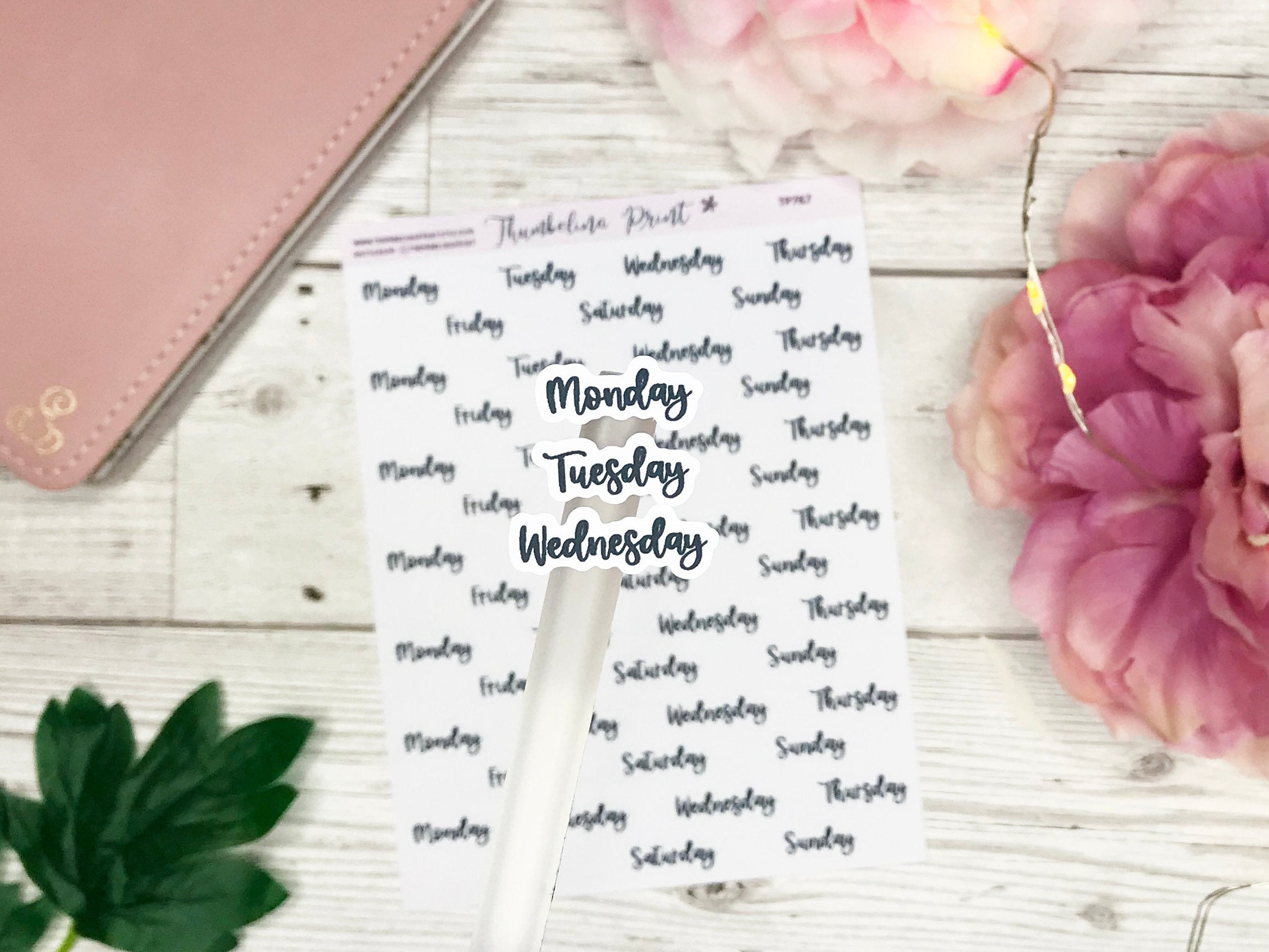 Days of the Week in Cursive Script Decorative & Functional - Etsy