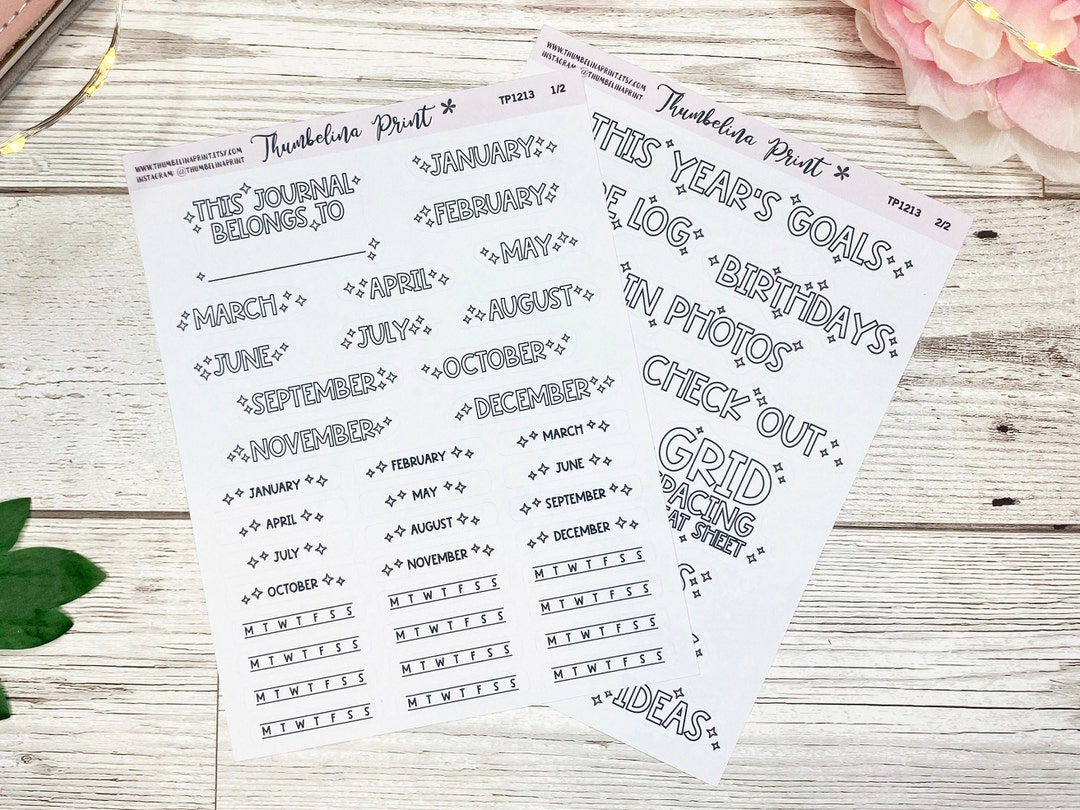 Colour in Yearly Journal Setup Kit | Decorative & Functional Planning ...