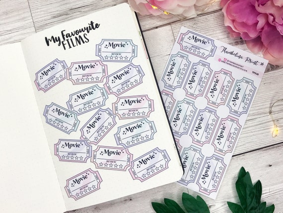 Movie Ticket Tracker Stickers Decorative & Functional - Etsy