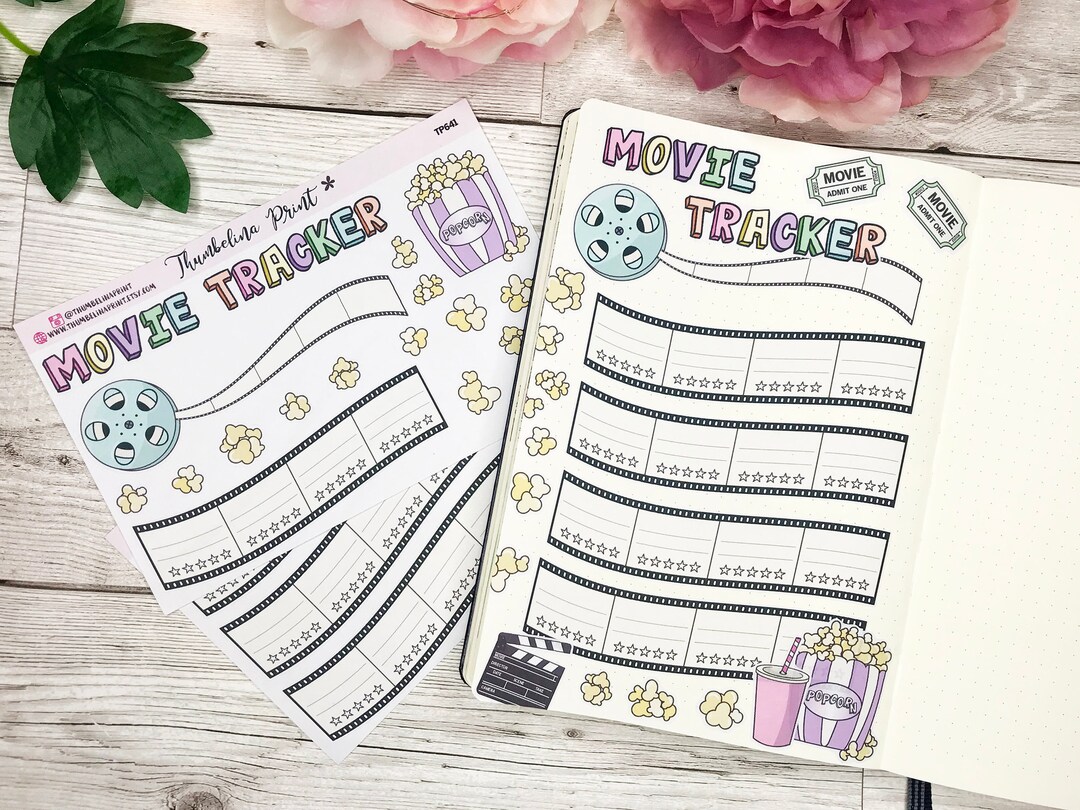 Movie Reel Film Review Tracker Stickers | Decorative & Functional ...