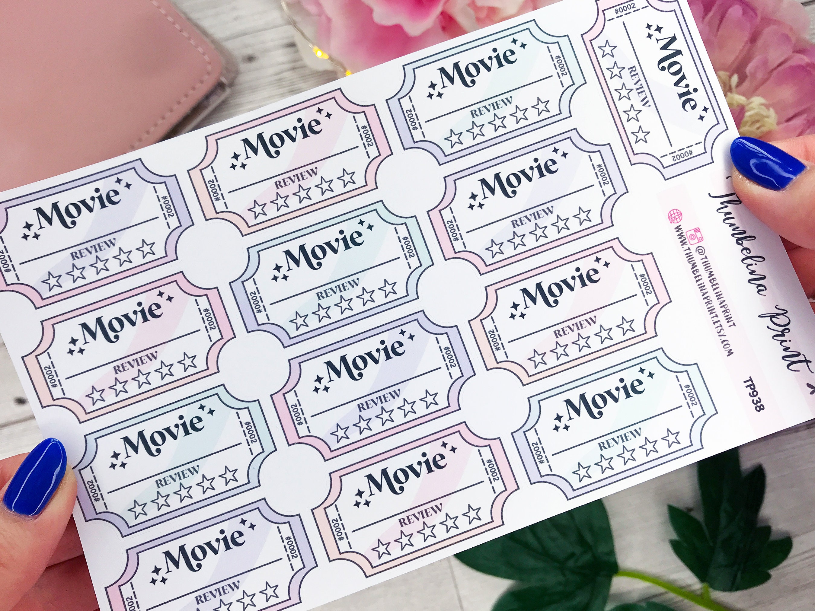 Movie Ticket Tracker Stickers Decorative & Functional - Etsy