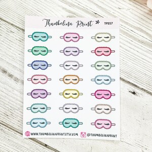 Eye Mask Planner Stickers | Decorative & Functional Planning | Sleep ...