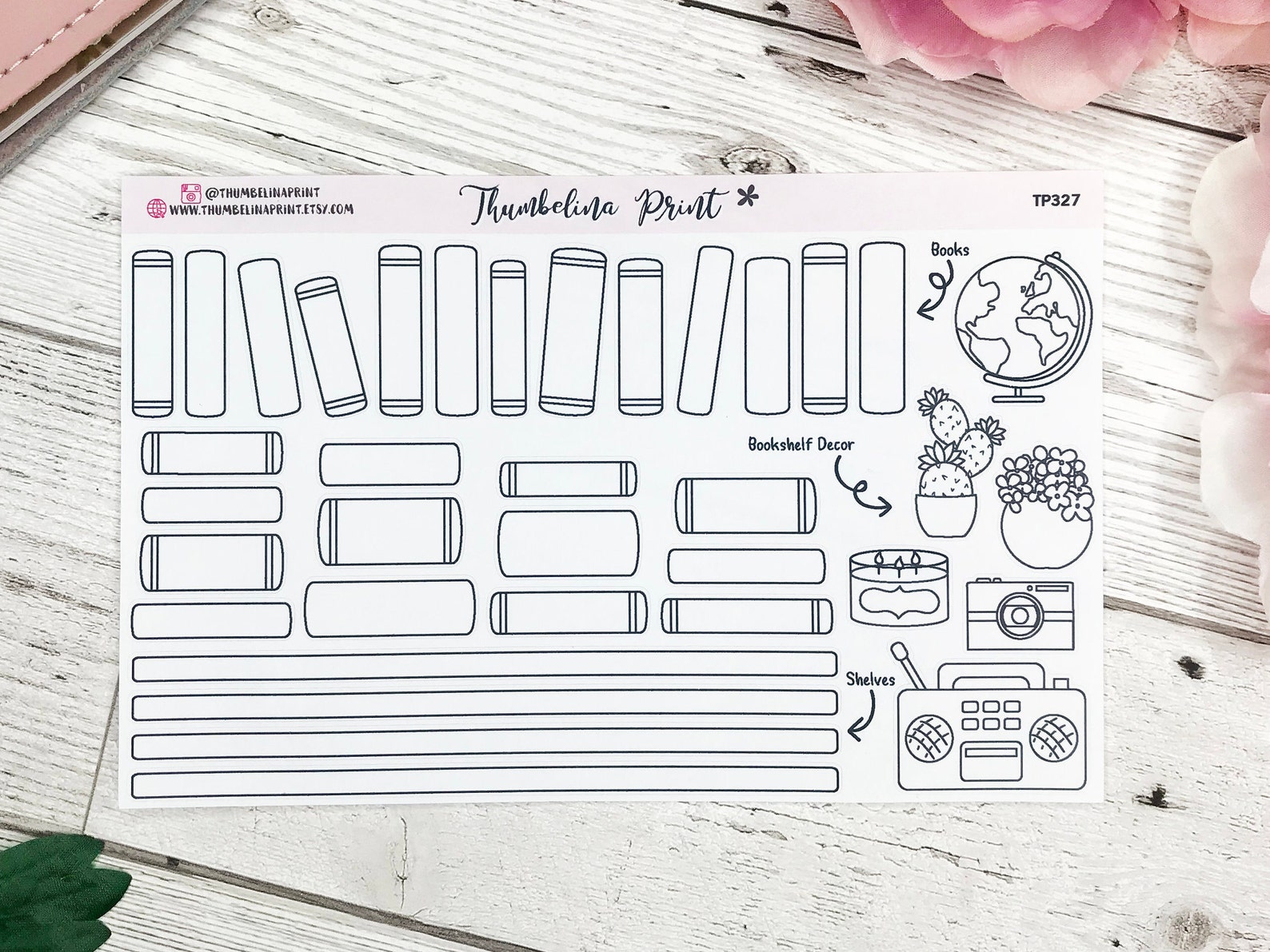 Build A Bookshelf Bullet Journal Planner Stickers in Black & - Etsy